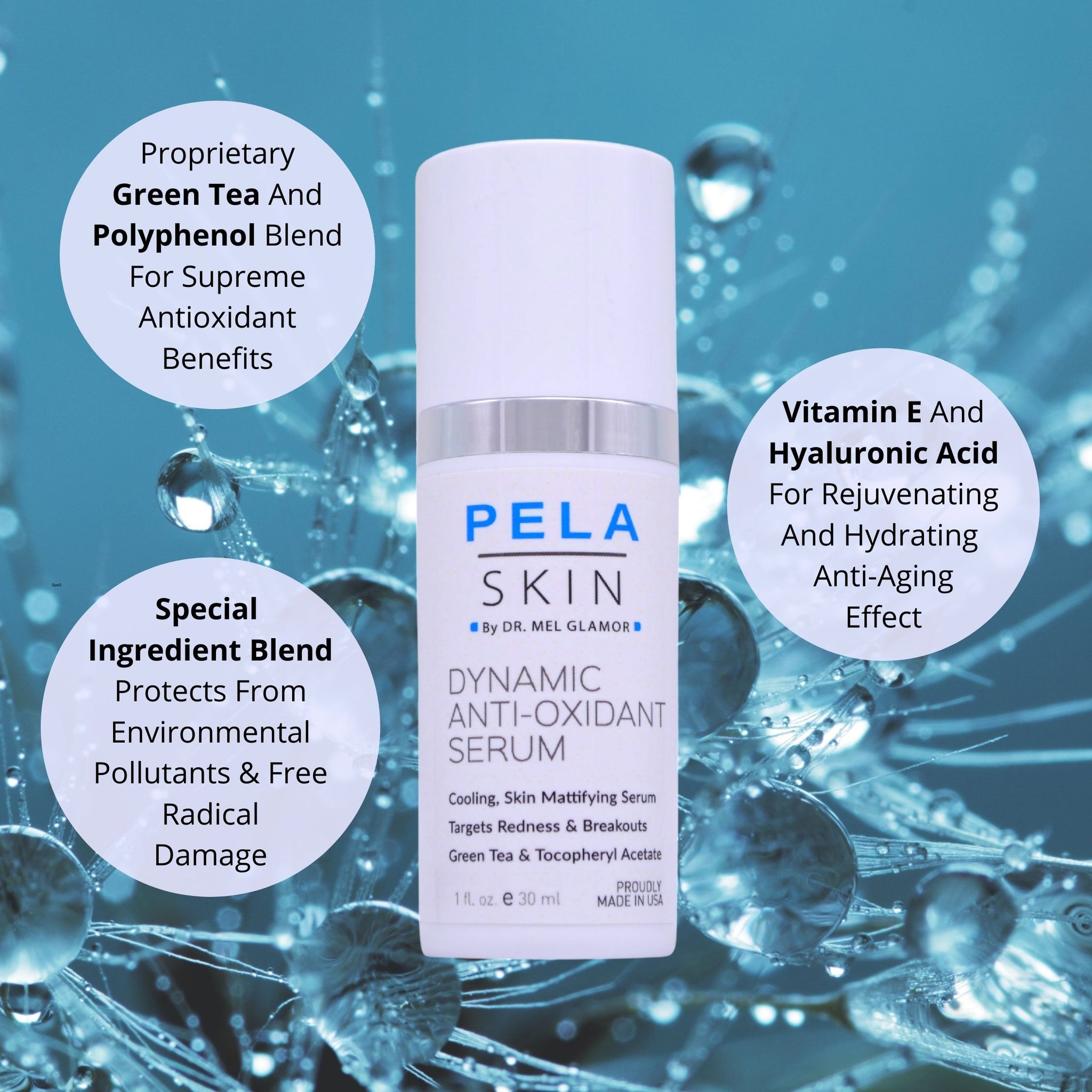 PELA SKIN ™ | Dynamic Anti-Oxidant Serum, For Sensitive, Breakout Skin