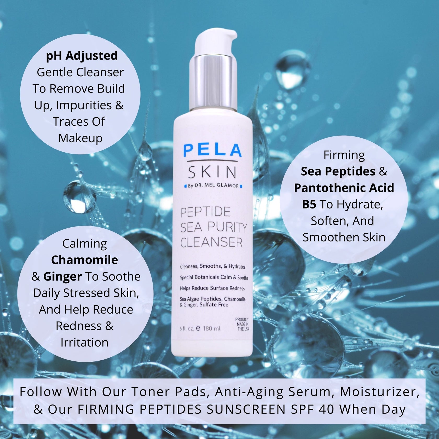 PELA SKIN ™| Peptide Sea Purity Cleanser, Detoxing, Purifying, Calming